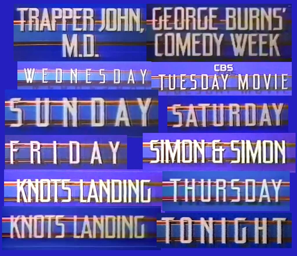 Another TV chyron font from 1985- CBS promos - Font Identification ...