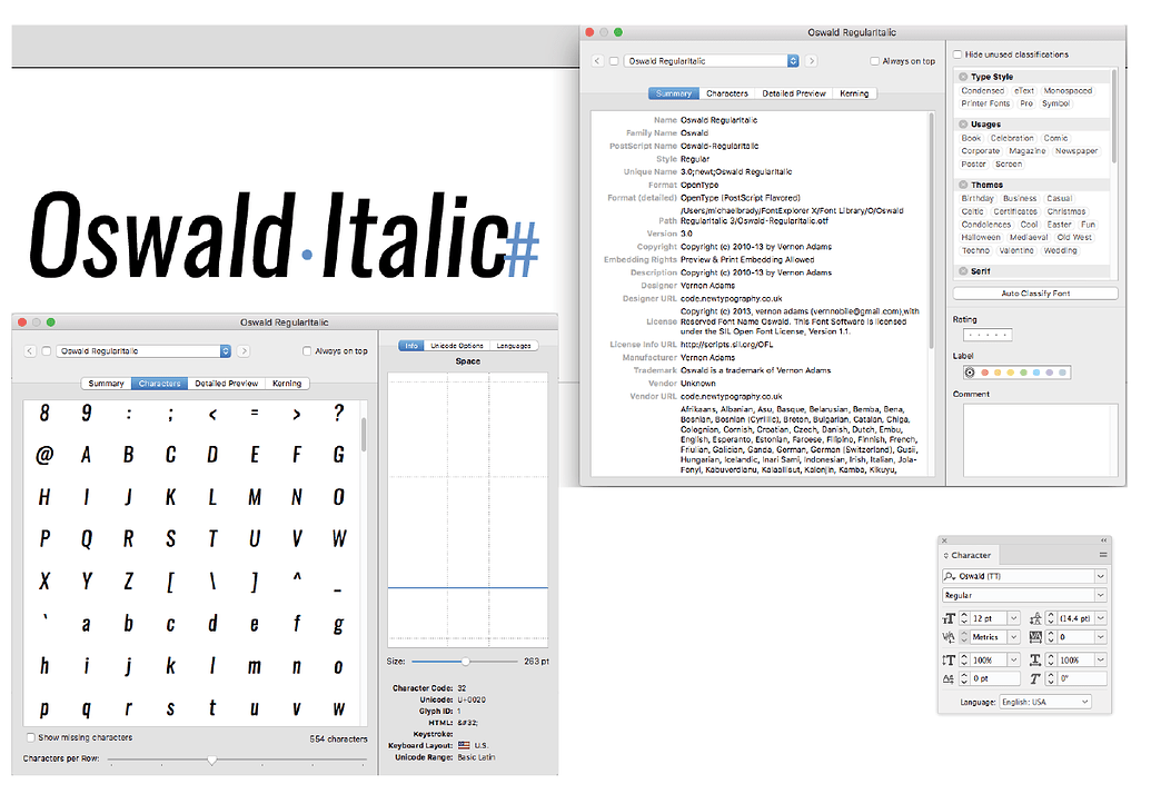 Oswald font problem - Font Support - Font Talk