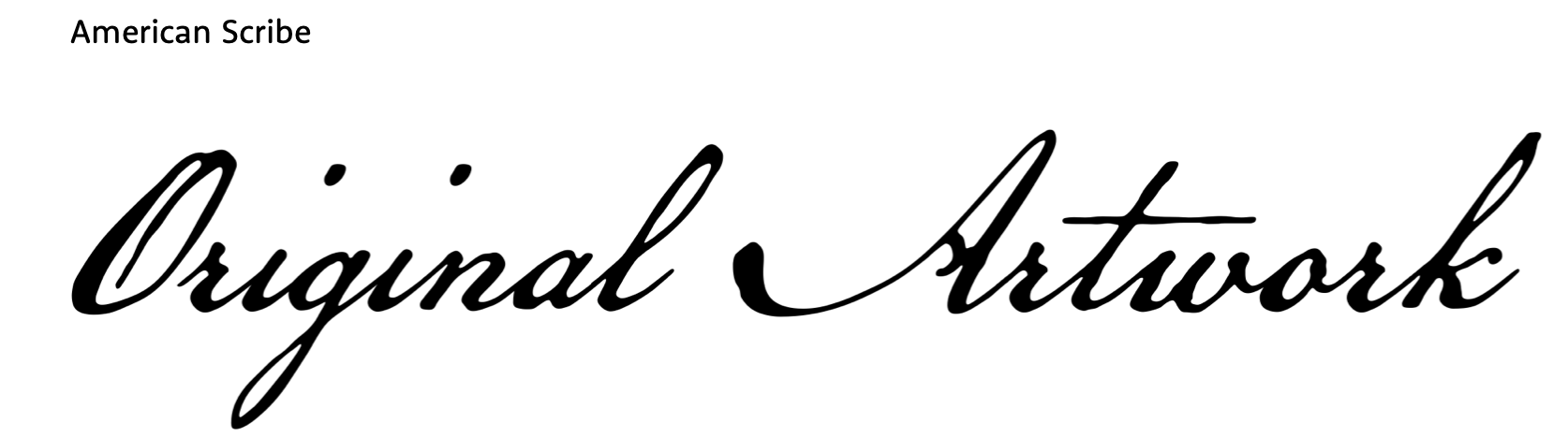 American Scribe Font